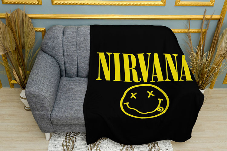 Плед «Лого. Nirvana. Logo. Nirvana» купити в Києві та Україні в інтернет-магазині PromoPuff