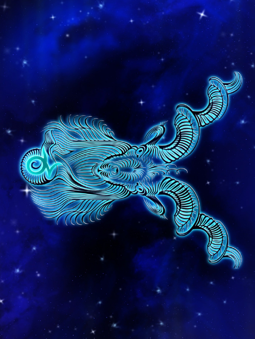 Плед з принтом Козоріг. Знаки Зодіаку. Capricorn. Zodiac Signs купити в ...